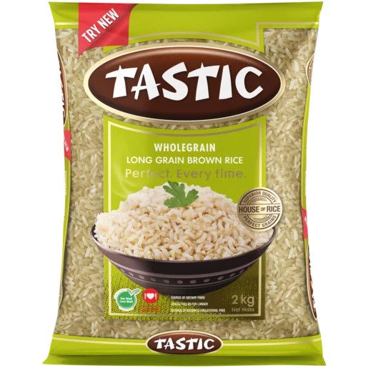 Tastic Wholegrain Long Grain Brown Rice 2kg – Googro